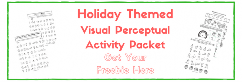 Holiday Themed Visual Perceptual Activity Packet Ages 4-12