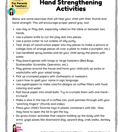 Occupational Therapy Awareness Month Handouts