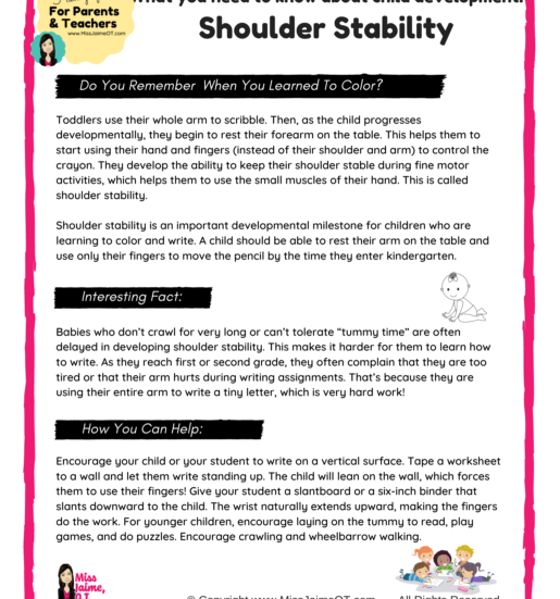 Occupational Therapy Awareness Month Handouts