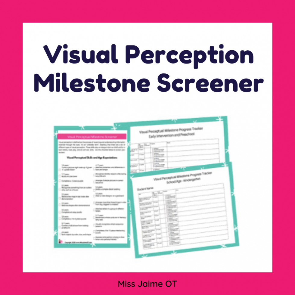 Visual Perceptual Milestone Screener and Progress Tracker