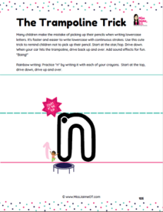 Teaching Letter Formations in Groups Workbook - Miss Jaime, O.T.