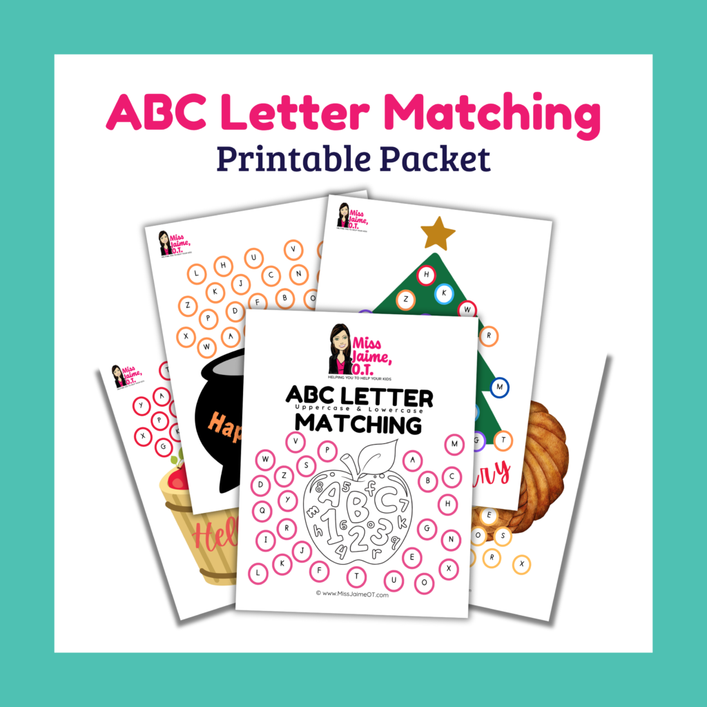 ABC Letter Matching Packet - Miss Jaime, O.T.